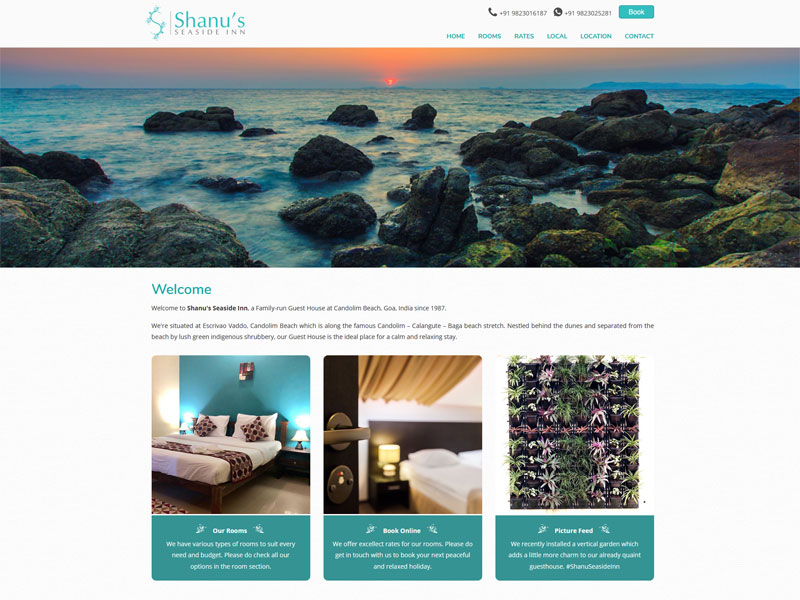 Welcome : Shanu's Seaside Inn - Family run Guest House, Candolim Beach ...